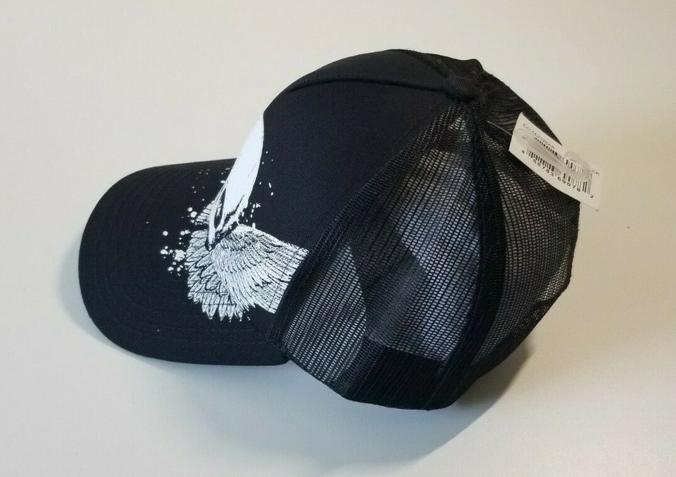 2019 Skeleton Angle Black Snap Back Hat Cap OS NWT | eBay