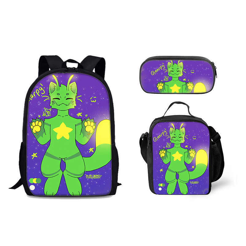 Cosplay Regretevator Gnarpy Cat Kids Backpack Schoolbag Pencil Case ...