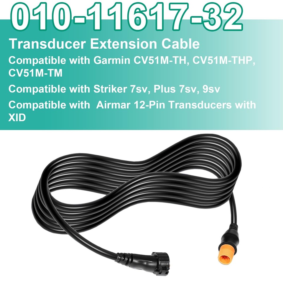 010-11617-32 12-Pin Extension Cable Fits for Garmin CV51M-TH, CV51M-THP ...
