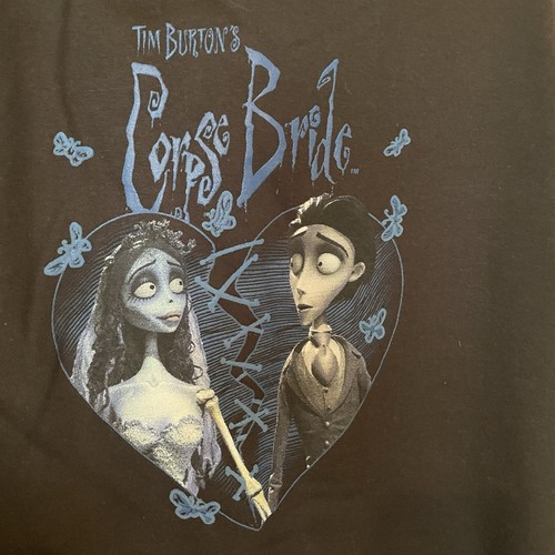 Tim Burton’s Corpse Bride Black Hoodie Blue Heart Graphic Size Medium ...