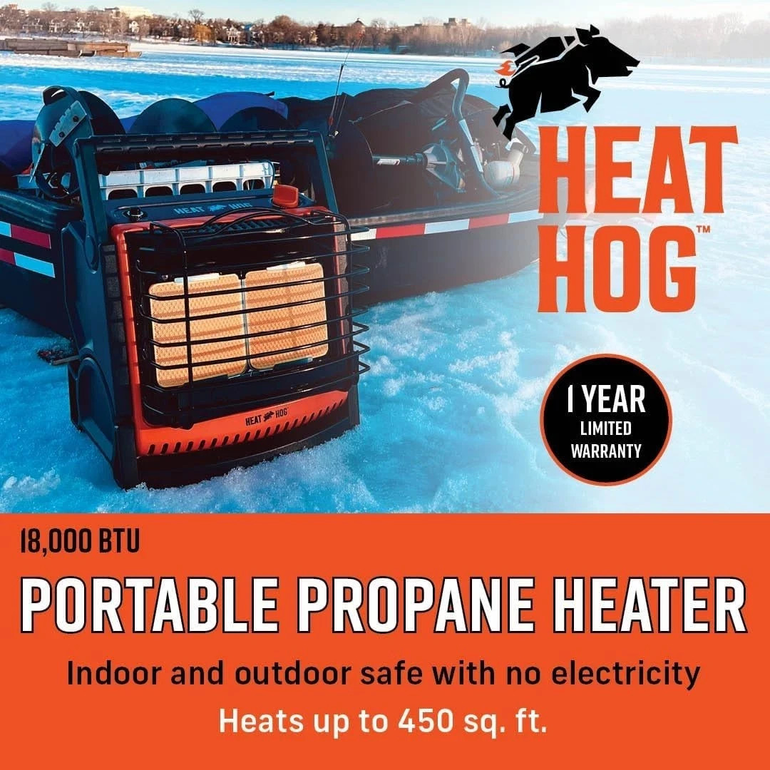 Heat Hog 18,000 BTU Portable Propane Radiant Space Heater, Indoor, Gas ...