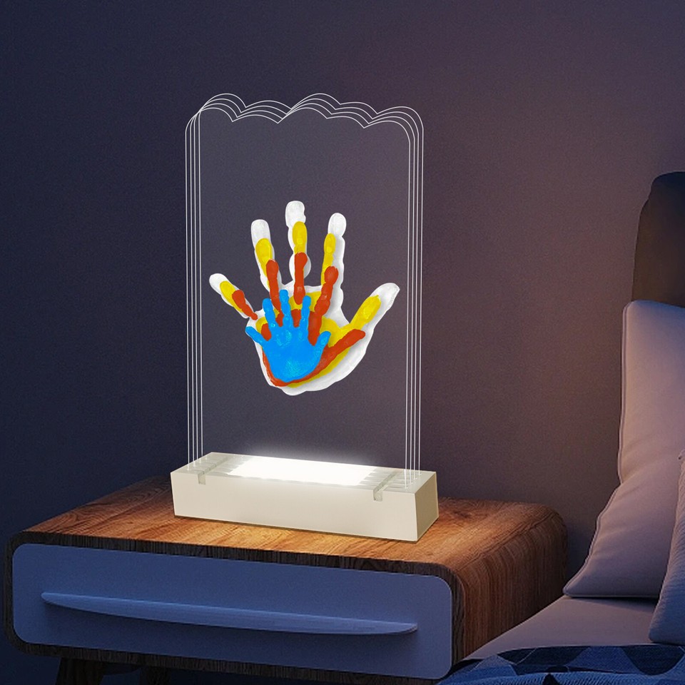 Family Handprint Kit Baby Hand and Footprint Kits Light DIY Newborn ...