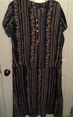 MPH Collection Plus Size 1X Dress With A Jacket Look Print Floral ...