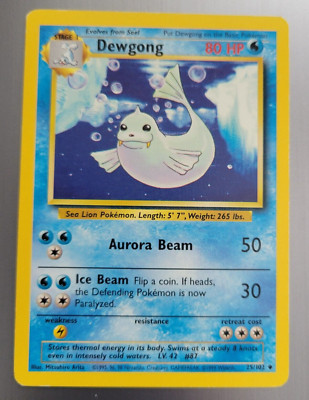 1999 WOTC Original Series Base Set DEWGONG Mitsuhiro Arita Pokémon TCG ...