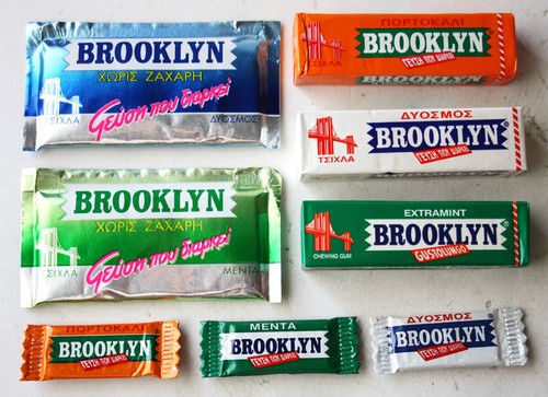 8X RARE VINTAGE 80'S BROOKLYN CHEWING GUM PACKS GREECE NEW SEALED OLD ...