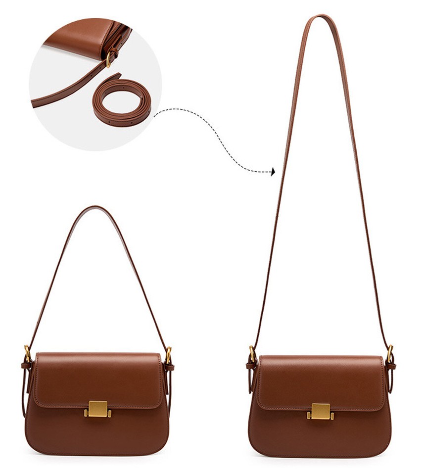 Women's Luxury Box Bag Genuine Leather Casual Crossbody Shoulder Purse ...