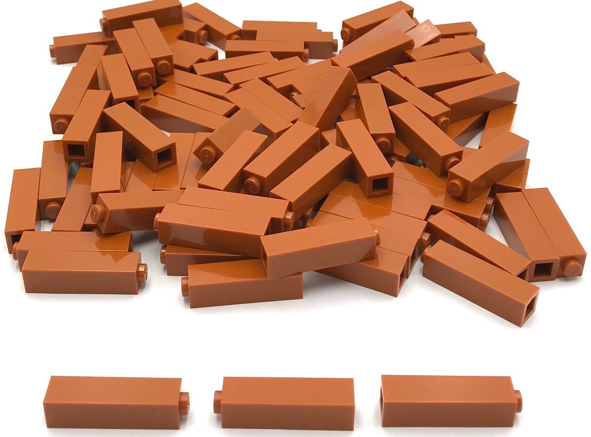 Lego 50 New Dark Orange Bricks Building Blocks 1 x 1 x 3 Parts | eBay