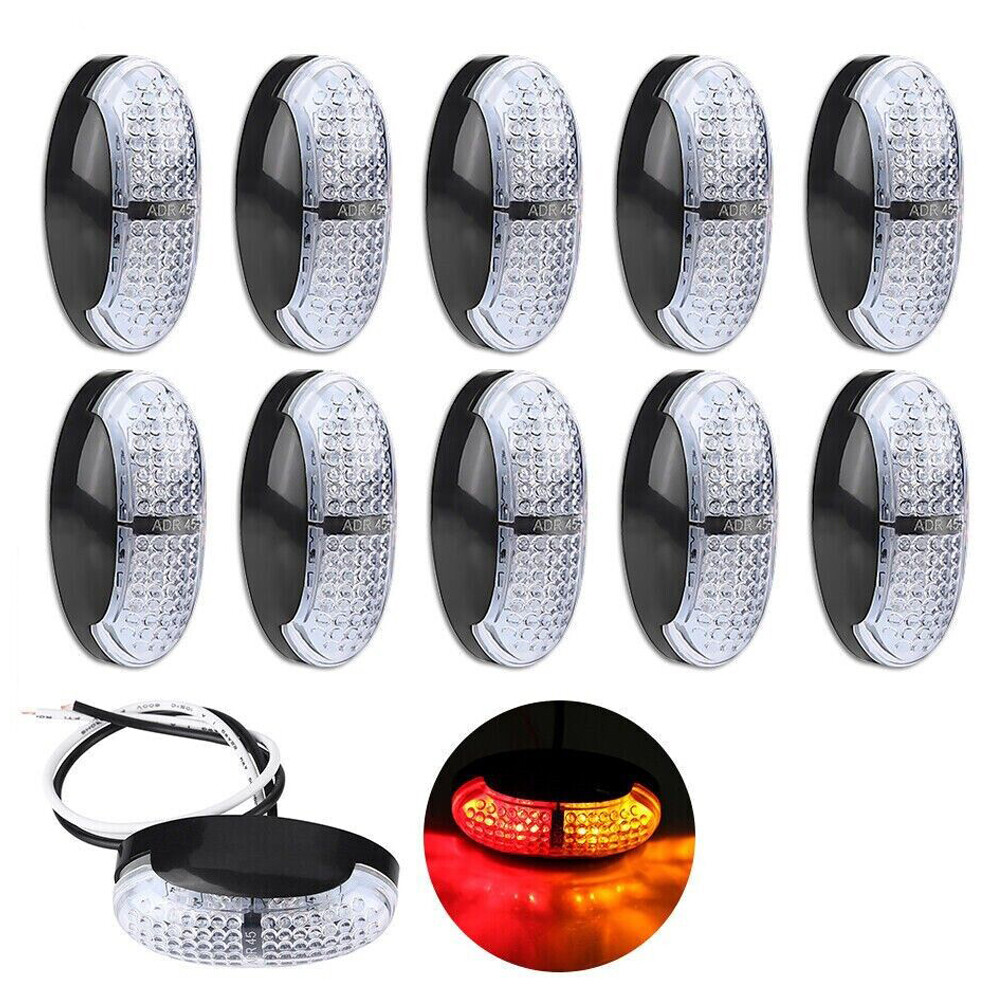 LED Clearance Lights Side Marker Amber Red Indicators Trailer Truck RV ...