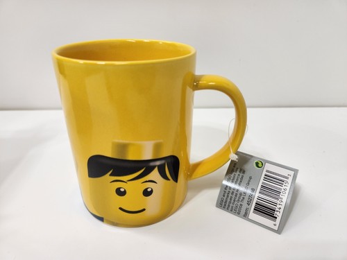 New Lego Cup Mug Minifigure Head Male Yellow Blue Shirt 852215 | eBay