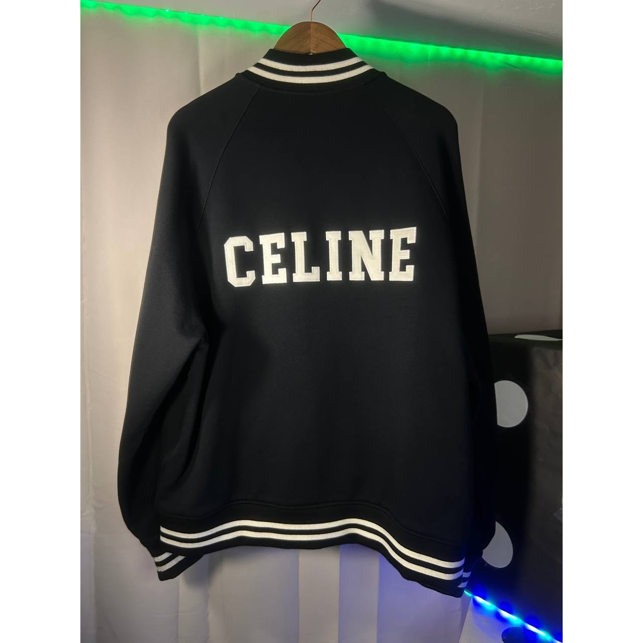 Celine Black & White Teddy Varsity Jacket - Gem