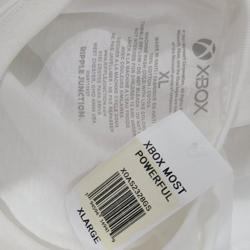NWT Ripple Junction Mens XL White XBox Most Powerful T-Shirt Gaming System | eBay