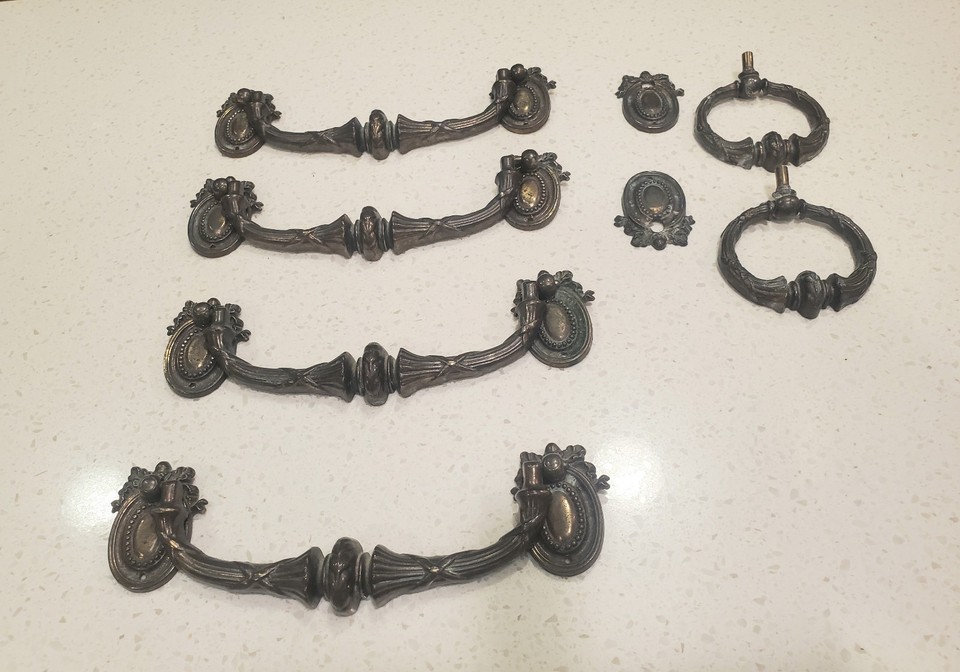 6 Vintage Drop Bail Copper Dresser Drawer Pulls | eBay