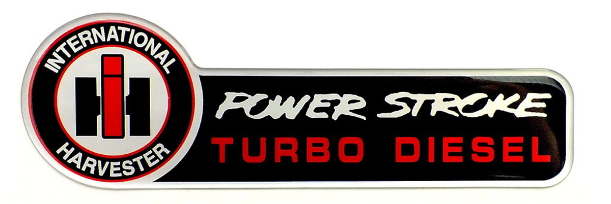 International Powerstroke Logo 2 NEW CHROME FORD CUSTOM 7.3L F250 F350
