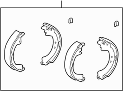 04495-42030 Toyota Shoe kit, rear brake 0449542030, New Genuine OEM ...