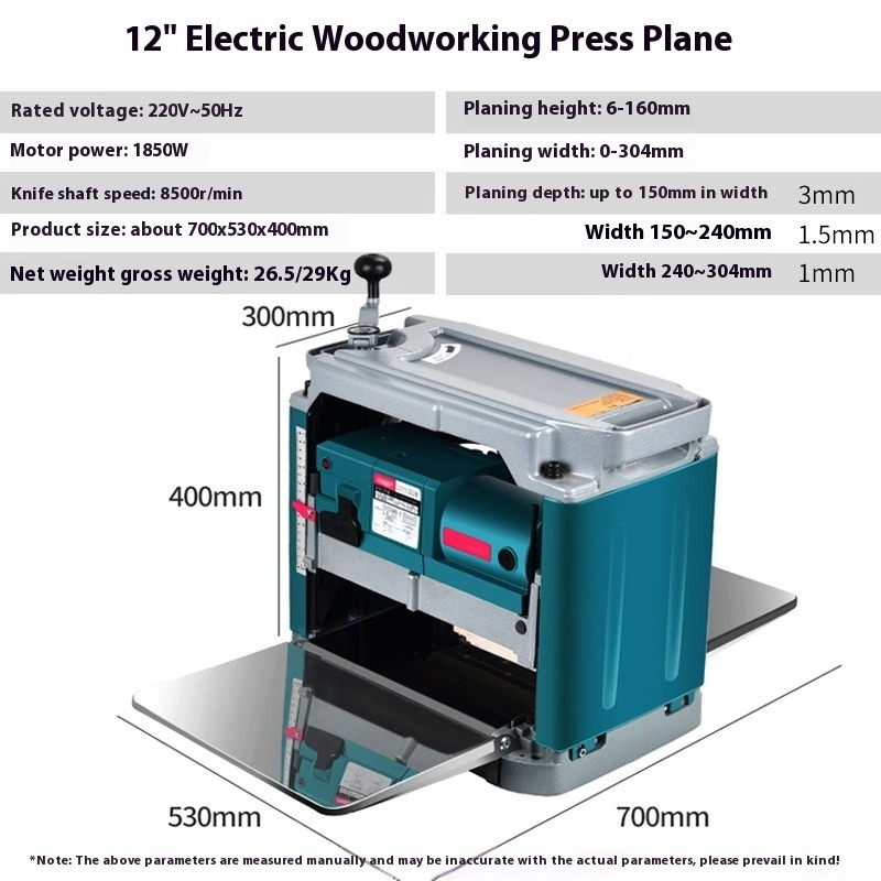 Electric Press Planer Portable Planer Flat Planer Table Planer All-in-one Device | eBay