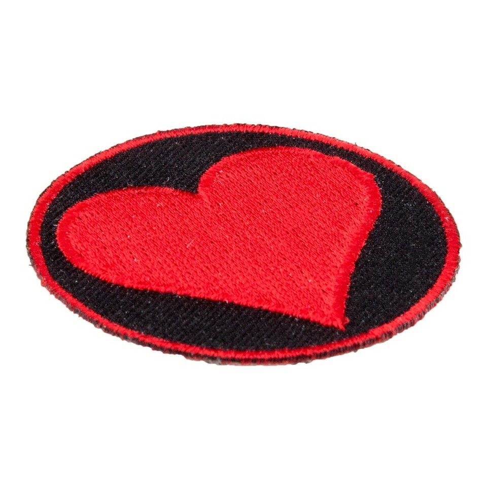 Red Heart Embroidered Round Patch, Playing Card Patches | eBay
