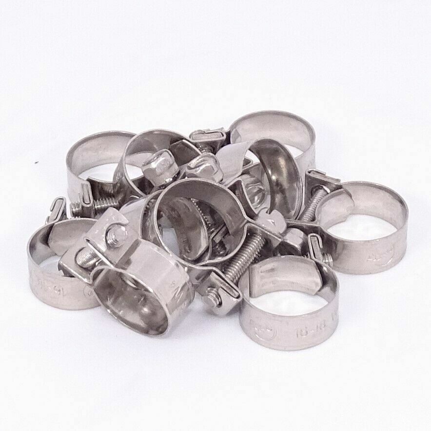 Mini Fuel Line Clips Jubilee Hose Pipe Clamps Petrol Assorted Mixed Bag ...
