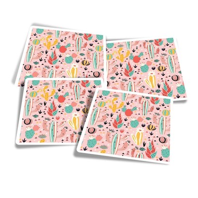 4x Vinyl Stickers Pink Cactus Plants Mum Sister Girls Teenage #170728 ...