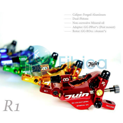 New JUIN TECH R1 Hydraulic Cable Linear Pull Disc Brake Pair with 160mm ...
