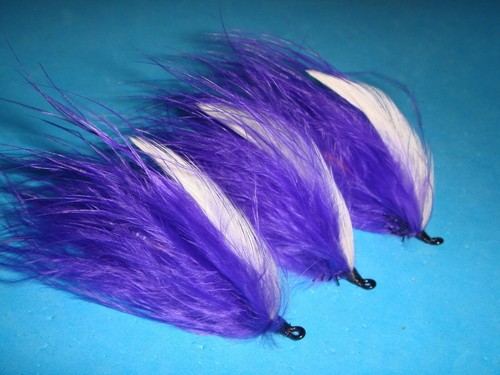 FLY FISHING FLIES - Purple (Freight Train) MARABOU SPEY Fly size #2/0 ...