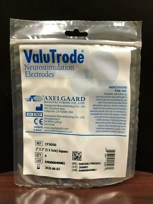 Axelgaard Valutrode # CF5050 2" x 2" Square Fabric Top Electrodes 4 per ...