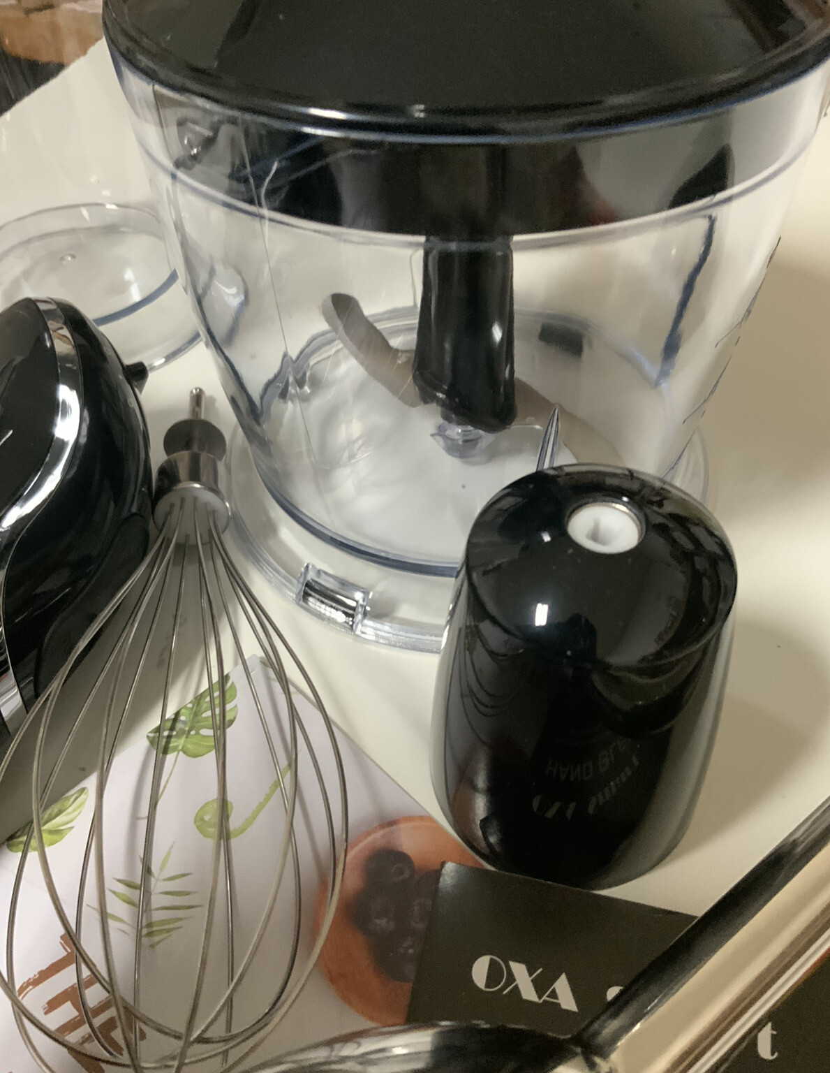 🥗 OXA Smart 4-In-1 Hand Blender Powerful Mixer Whisking, Black 🆕 ...