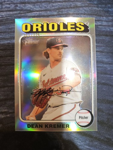 2024 Topps Heritage High Number - Dean Kremer #65 Chrome Silver Border ...