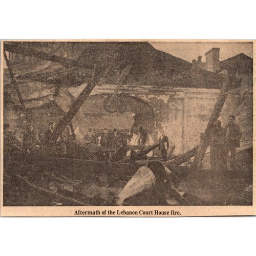Aftermath Of The Lebanon Court House Fire 1972 Lebanon PA Clipping SAH4 ...