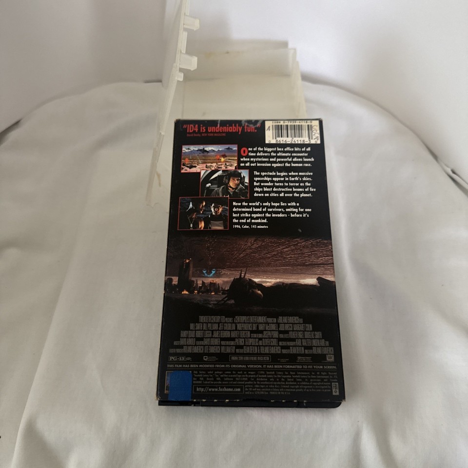 Independence Day (VHS, 1996, Five Star Collection) Nice Plastic Storage ...