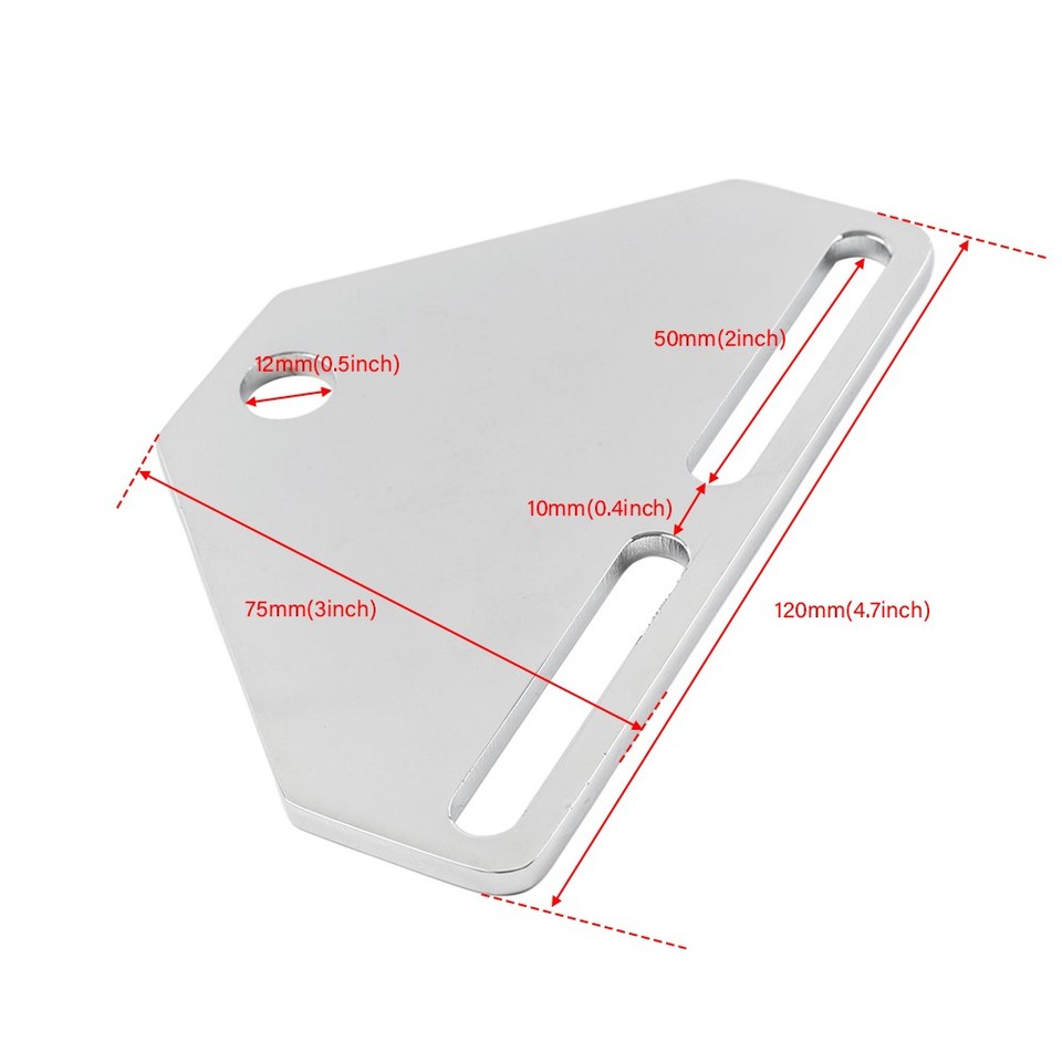 Chrome Bottom Mount Headlight Bracket Adapter For Harley Cruiser ...