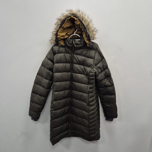 Rab Deep Cover Green Down Winter Long Coat Puffer Parka Fur Hood Size ...