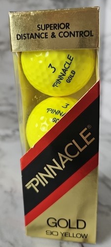 Pinnacle Gold 90 Yellow 1 Pack New Old Stock (3 Balls) Acushnet Co USA ...