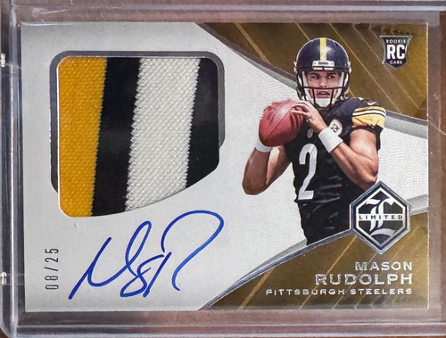 2018 Mason Rudolph Limited Rookie Patch Relic Auto card /25 RC RPA | eBay