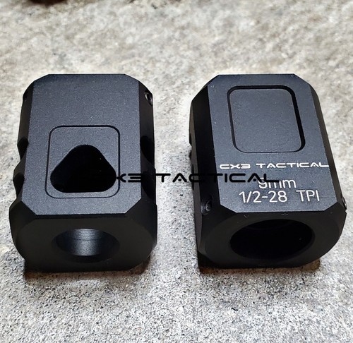 9mm Compensator 1/2-28 TPI Muzzle Brake Comp For G17 G19 G26 G34 G43 ...