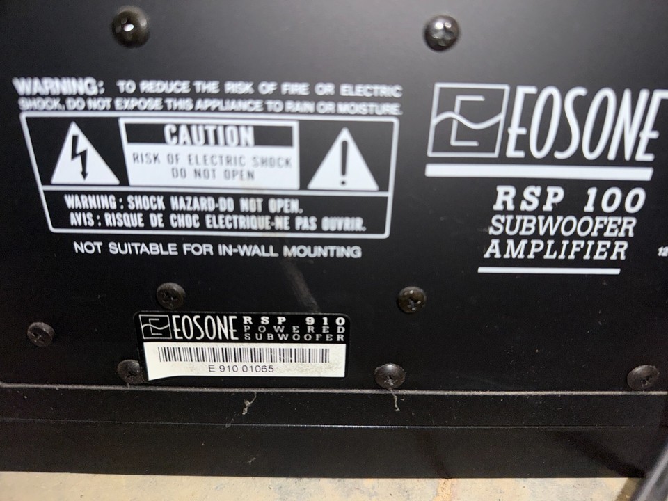 Eosone RSF-600 Tower Speakers and RSP-100 Subwoofer Amplifier SET (3 ...