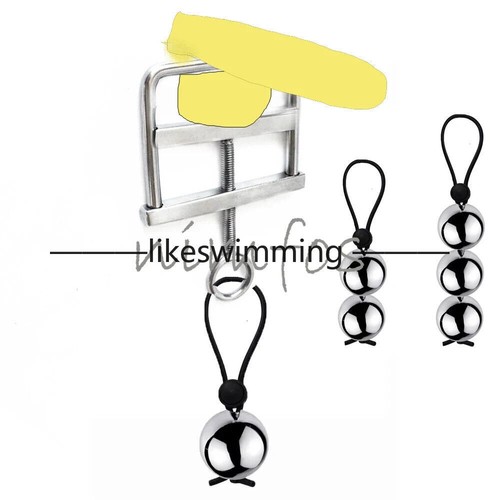 Male Peni Rings Squeeze Weight Ball Stretching Sleeve Glans Ball ...