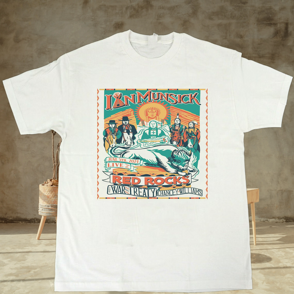 Ian Munsick Live At Red Rocks Tour 2024 T Shirt Full Size S-5XL | eBay