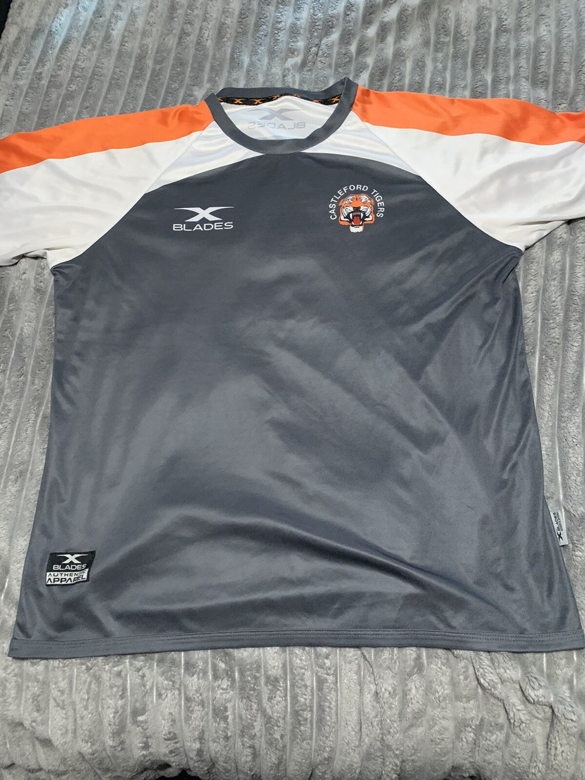 Castleford Tigers Training Top Grey XL Blades 24” Pit To Pit | eBay UK