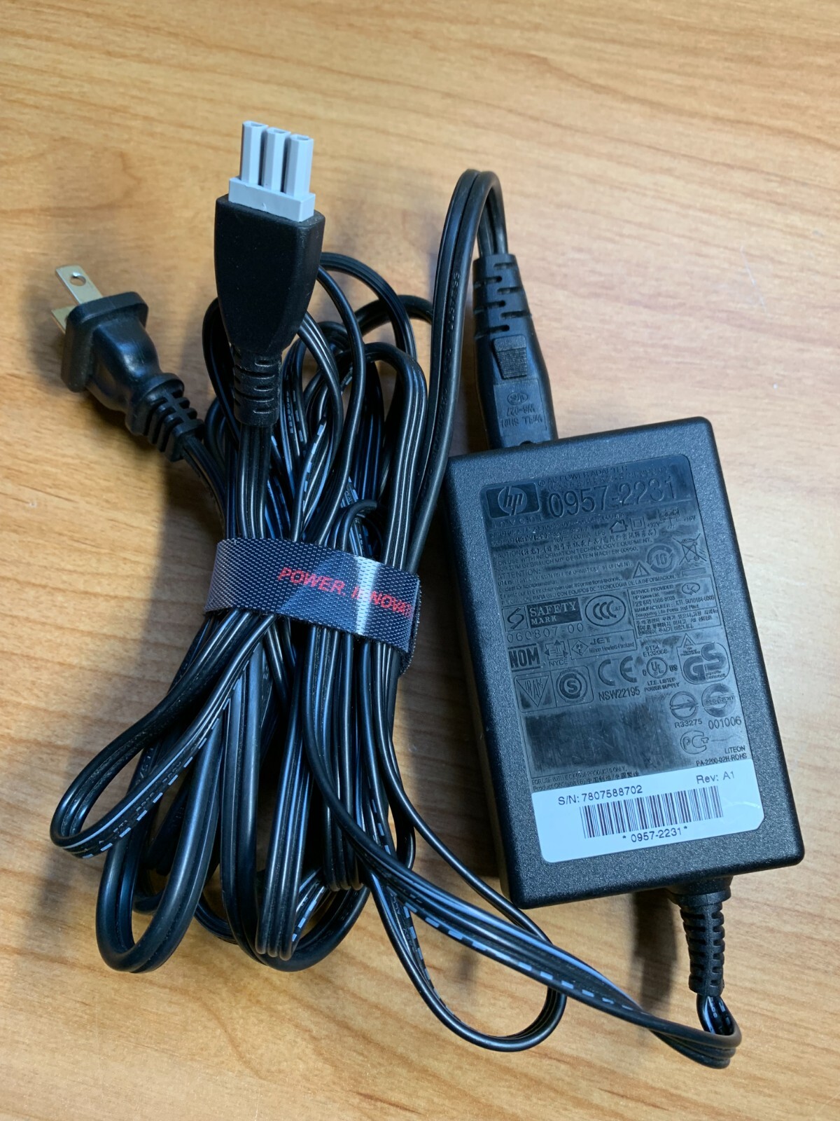 Genuine HP 0975-2231 AC Adapter Power Supply 3-Pin OEM Cord | eBay