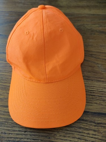 Safety Orange HookLoop Back Ball Cap Hat Hunting Construction One Size ...