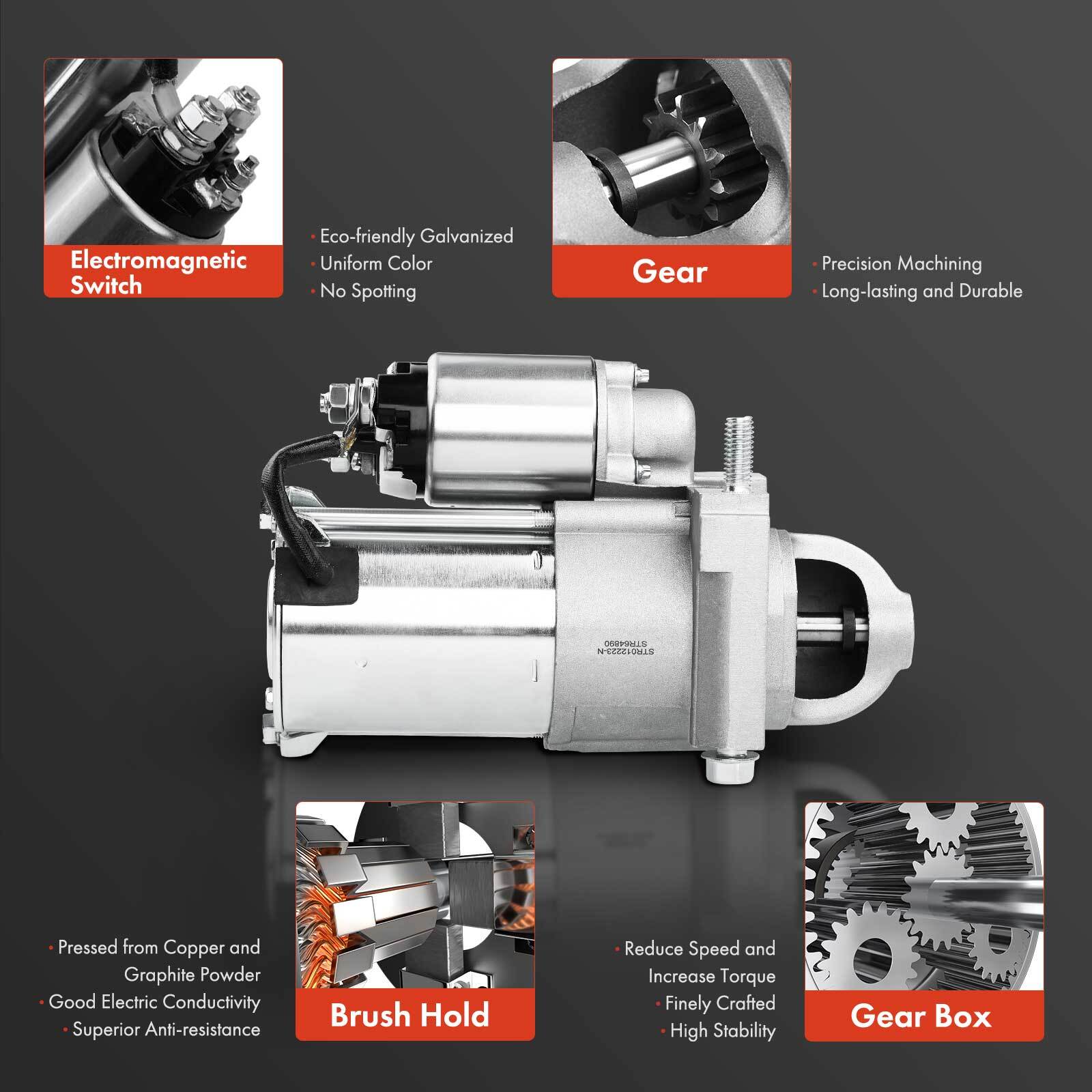 Starter Motor for Chevrolet Silverado 1500 Express 1500 Tahoe GMC 1.5kW ...