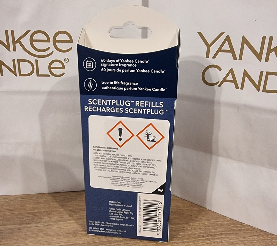 Yankee Candle Scentplug Refill Bayside Cedar 2 x 18.5ml | eBay UK