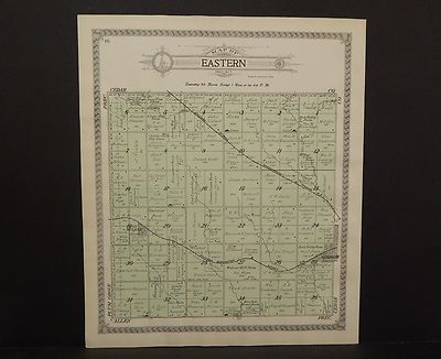 Nebraska Pierce County Map Eastern Township 1920 P6#21 | eBay