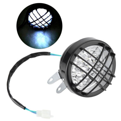 12V LED HEADLIGHT LAMP W/ HIGH LOW BEAM 3 WIRE ATV GO KART QUAD SCOOTER ...
