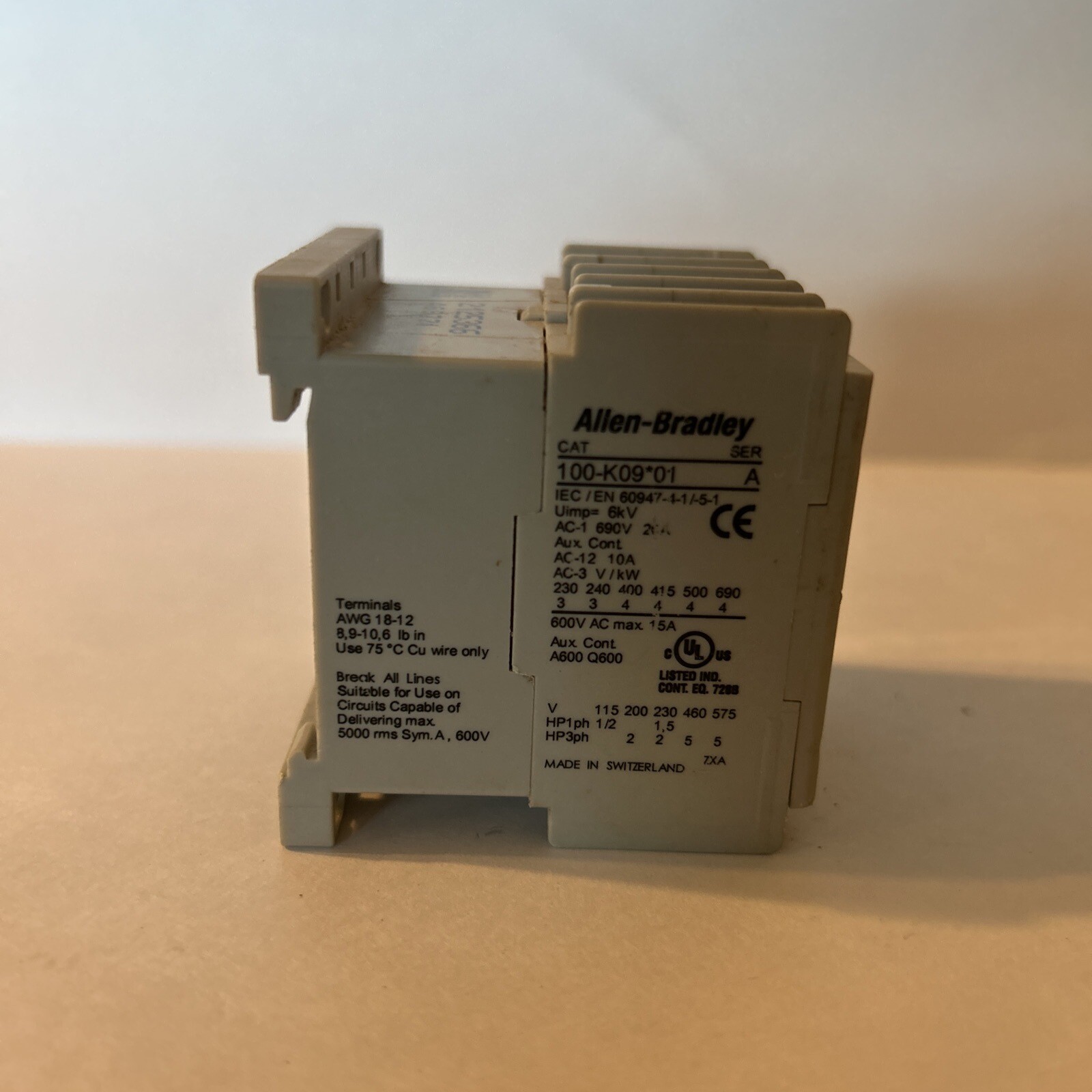 USSP Allen Bradley 100-k09*01 Series a K09 Motor Starter Contactor 24 ...