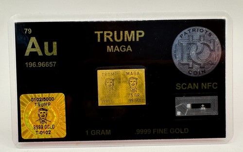 New Release Trump MAGA Gold Bar 1 Gram Splits Into 7.5 Grains Each ...