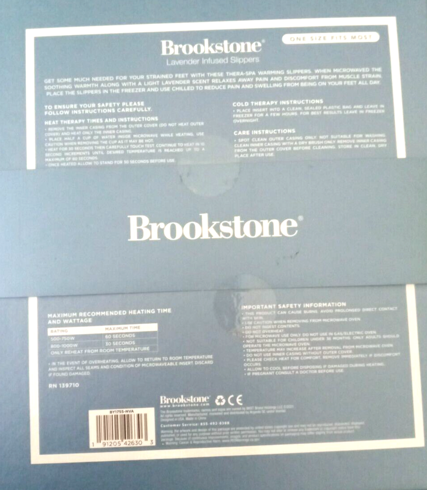BROOKSTONE Thera-Spa Warming Slippers Cold/Hot Therapy one-size | eBay