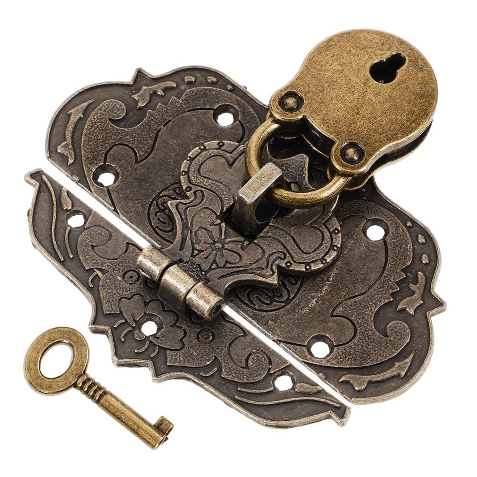Cabinet Mini Hasp Latch Jewelry Box Buckle Vintage Decorative Lock ...