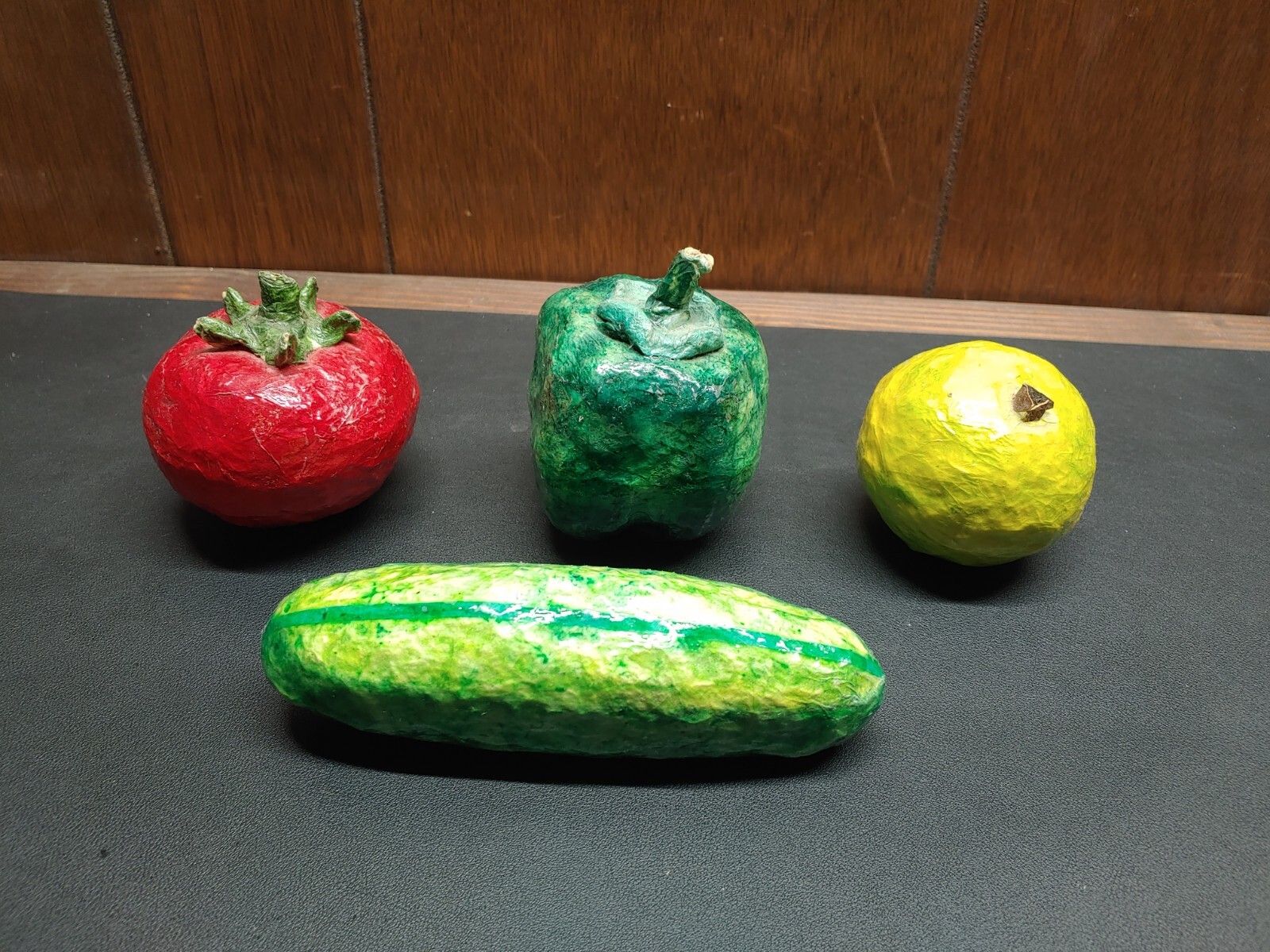 Lot Of 4 Paper Mache Fruit and Vegetable Kitchen Table Props - Life ...