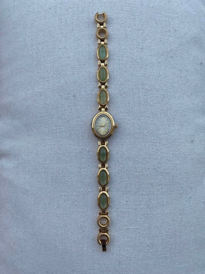 Women's Gemstone Watch Stainless Steel Watch Waterproof Quartz Gold ...